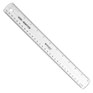 Amazon.com : Westcott English and Metric Shatterproof Ruler, Clear, 12 ...
