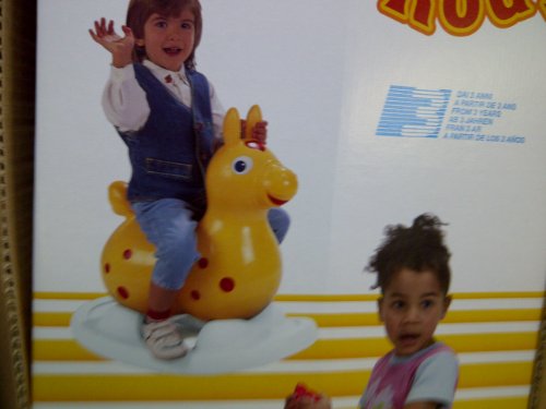 “Rockin’ Rody and Base” Gymnic Inflatable Yellow Rody Horse With White ...