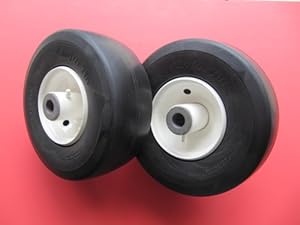 Amazon.com : 2 Solid Flat free Exmark Front Wheel With Bearing Replaces ...