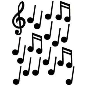 Amazon.com: Black Musical Notes Cutouts 18ct: Toys & Games