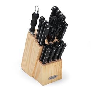 Amazon.com: Farberware Traditions 20-Piece Cutlery Set: Block Knife ...