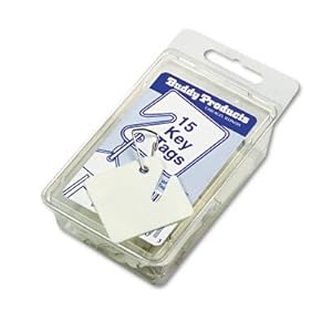 Amazon.com : Buddy Products Blank Plastic Key Tags, White, Set of 15 ...