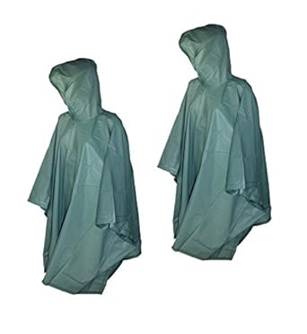 Totes 2 Pack Waterproof Rain Ponchos (Green, One Size) at Amazon Men’s ...