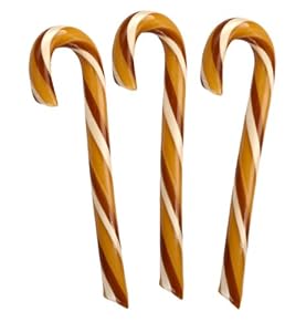 Amazon.com : 3 Natural Root beer Candy Canes, NO Corn Syrup, Hammonds ...