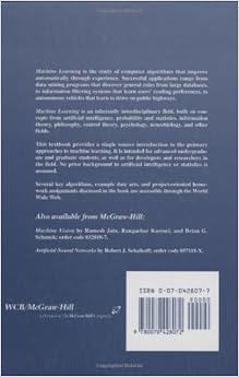 Machine Learning: Tom M. Mitchell: 9780070428072: Amazon.com: Books