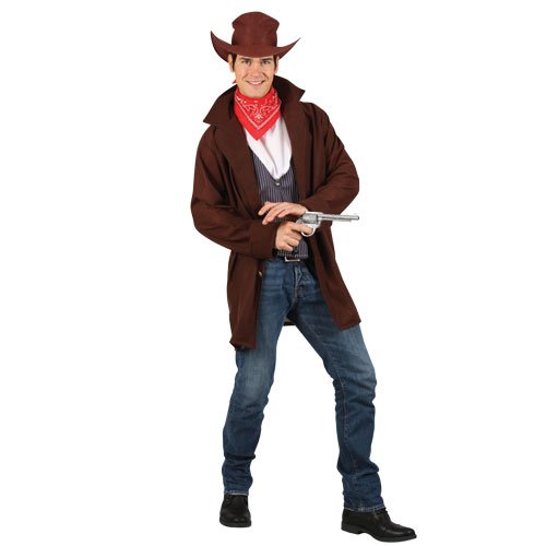 Mens L Cowboy Gunslinger Costume for Wild West Cowboy Fancy Dress Cheap ...
