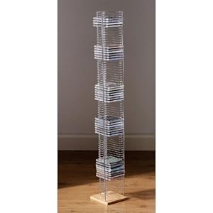 Floorstanding CD Rack - Wood & Chrome - up to 80 CDs: Amazon.co.uk ...