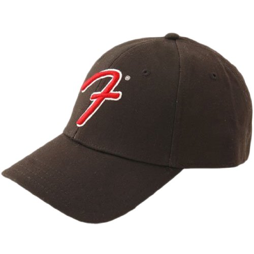 Fender® Big "F" Logo Stretch Cap, Black, S/M Apparel Accessories ...