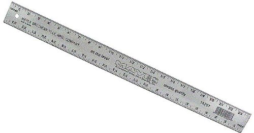 Mayes 10207 Straight Edge Aluminum Ruler, 24-Inch Hardware Tools ...