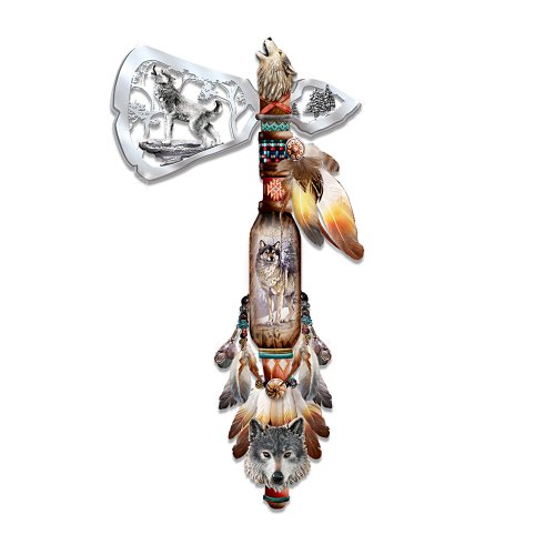 Season Of The Wolf Tomahawk Wall Decor Art - FindGift.com