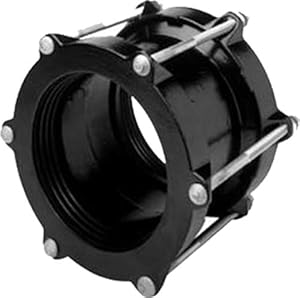 Aviditi 93851 6-Inch Iron Pipe by 7-Inch Extended Range Coupling with ...