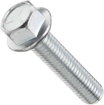 Steel Hex Bolt, Grade 5, Zinc Plated Finish, Serrated, Hex Head ...