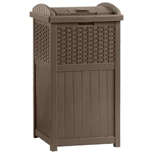 Outdoor trash can holder