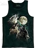 UPC 885361553446 - The Mountain Women's Green Cotton Three Wolf Moon ...