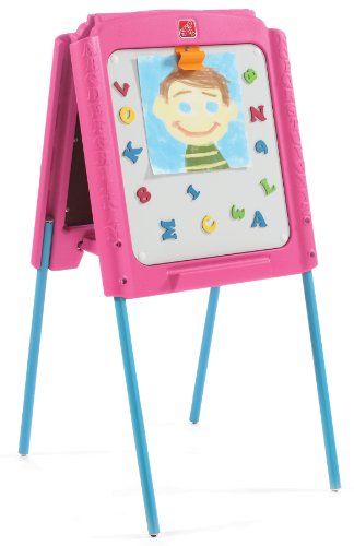 Step2 Girl’s Sketch and Store Easel, Pink/Blue | Arts & Crafts