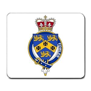 Amazon.com : Fowler England Family Crest Coat of Arms Mouse Pad ...