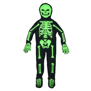 Amazon.com: 3-D Neon Green Skeleton Child Costume - X-Small Size (2-4 ...