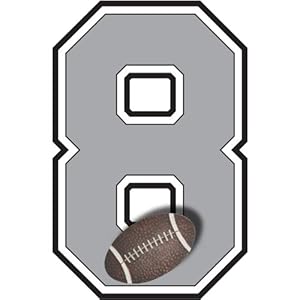 Amazon.com: Wall Number "8" Football Jersey Numbers Varsity Uniform ...