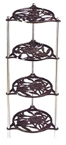 Ornate Cast Iron Kitchen Pan Stand Saucepan Holder - Black: Amazon.co ...