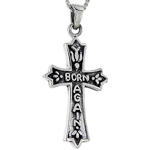 Price tracking for: Sterling Silver Born Again Cross Pendant, 1 3/8 ...