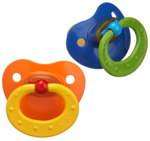 NUK Classic Latex BPA Free Pacifier, Size 3, 2 Pack, Colors May Vary ...