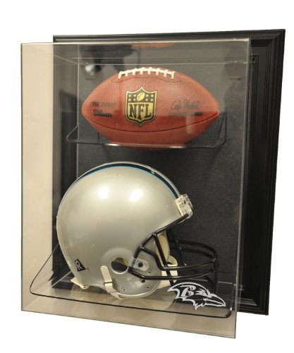 Baltimore Ravens Helmet and Football "Case-Up" Display Black - Acrylic ...