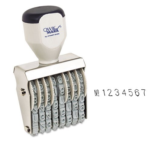 Traditional 8 Digit Rubber Number Stamp, Type Size 1, Black (RN018 ...