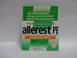 Amazon.com: Allerest Pe Allerest Pe Pe Allergy Sinus Relief Tablets, 18 ...