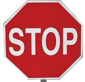 Hand Held Paddle Stop/Stop Sign, 14" - - Amazon.com