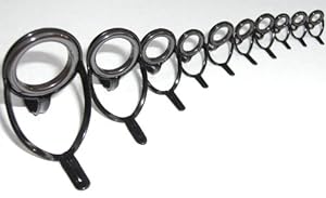 Amazon.com : Concept Titanium Oxide Casting Fishing Rod Guides in Black ...