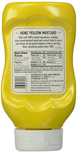Heinz Yellow Mustard 14 Ounce (Pack of 2) Food, Beverages Tobacco Food ...