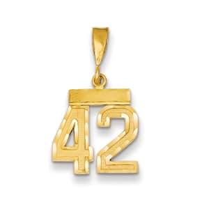 Amazon.com: The Varsity Small Diamond Cut 14K Yellow Gold Pendant ...
