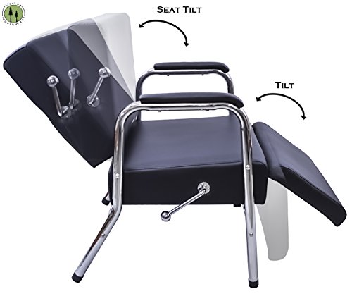 Reclining Shampoo Spa Chair Black Salon Equipment Waiting Chair