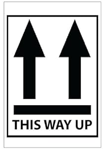 50 x This Way up Box labels for shipping. Parcel stickers 4 x 6 inch ...