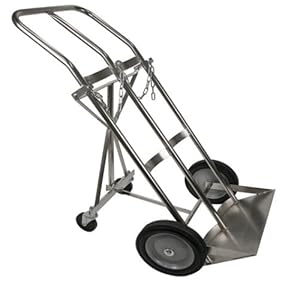 Amazon.com: Large Dual Oxygen Tank Cart Dolly with Retractable, Ball ...