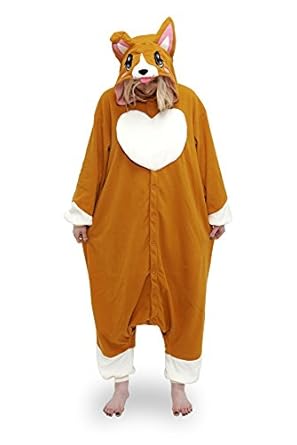 Amazon.com: Corgi Kigurumi - Adult "Corgi Dog" Fancy Dress Costume, One ...