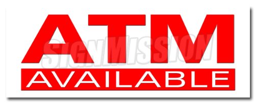 12" ATM DECAL sticker automatic tell machine bank machine auto - Want ...