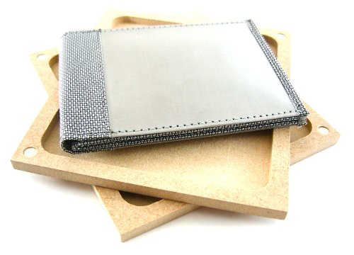 Stewart/Stand Stainless Steel Bi-fold Wallet with Silver Tech Fabric w ...