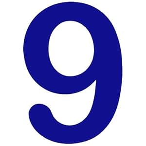 Amazon.com: Number 9 Style #30 (Nine) Decal Sticker (blue), Decal ...