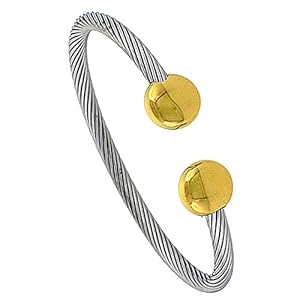 Amazon.com: Stainless Steel Cable Golf Bracelet For Men with Magnets, 8 ...