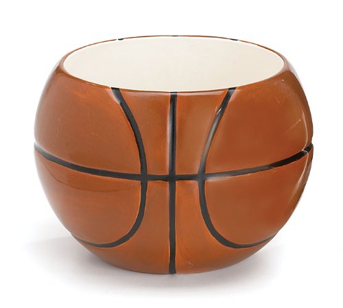 Ceramic Basketball Bowl Planter Candy Dish Parties Serving SNACK BOWL ...
