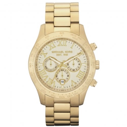 Michael Kors MK8214 Chronograph Layton Watch Gold Stainless Steel ...