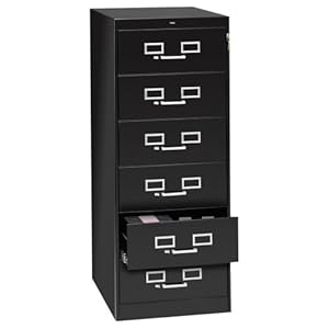 Amazon.com : Tennsco Card Files/Media Storage Cabinets-6-Drawer Card ...