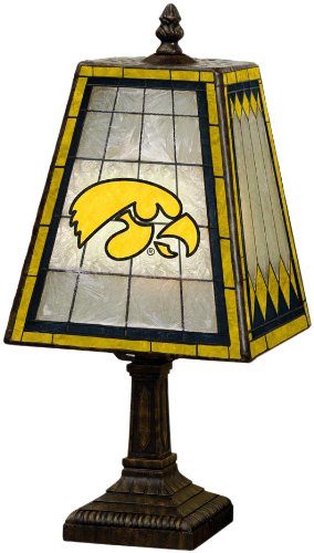 Iowa Hawkeyes 14" Art-Glass Table Lamp - FindGift.com