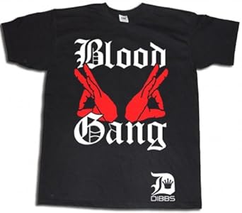 Blood Gang Tshirt By DiBBs Clothing Gangsta: Amazon.co.uk: Clothing