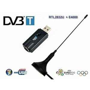USB DVB-T Digital TV Tuner receiver Realtek RTL2832U Elonics E4000 ...