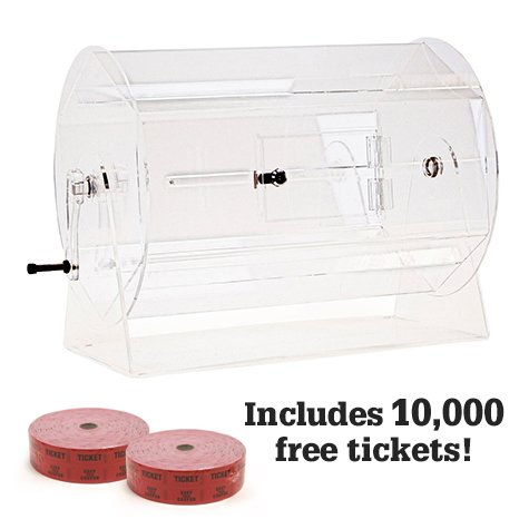 Large Acrylic Raffle Drum w10000 Free Tickets by Midway Monsters ...