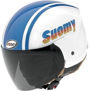 Suomy Jet Light Stripe Helmet – Large/White/Blue | Best Quality Helmets