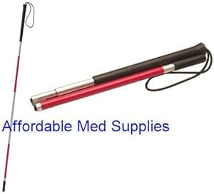 Amazon.com : Vision Impaired Folding Lightweight Aluminum Blind Cane 46 ...