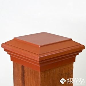 Amazon.com : 6x6 Post Cap -(True 6") Cedar Color Flat Top - With 10 ...